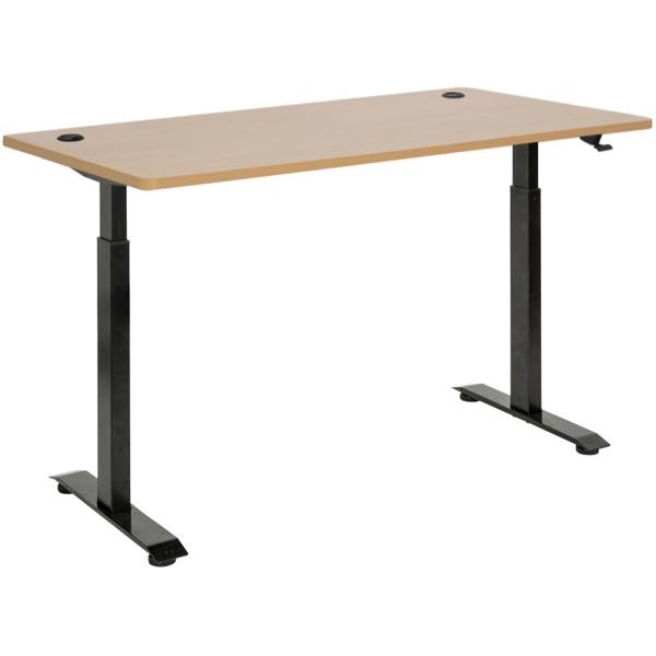 Amplify Pneumatic Height Adjustable Desk 1800mm Beech/Black | OfficeMax NZ