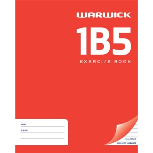 Warwick 1B5 Exercise Book 7mm Ruled 40 Leaves | OfficeMax NZ