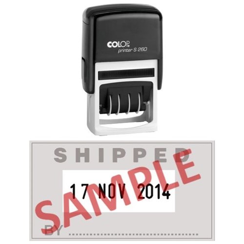 Colop S260 Custom Made Dater Stamp 24x45mm Complete with Rubber Die ...