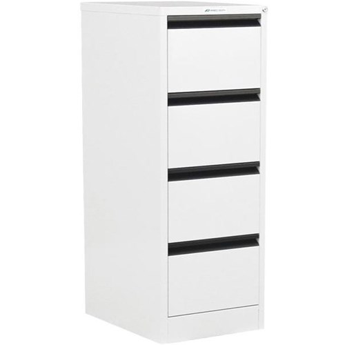 Precision Filing Cabinet 4 Drawer Vertical White Satin | OfficeMax NZ