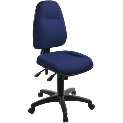 Spectrum Chair High Back 2 Levers Navy Fabric | OfficeMax NZ