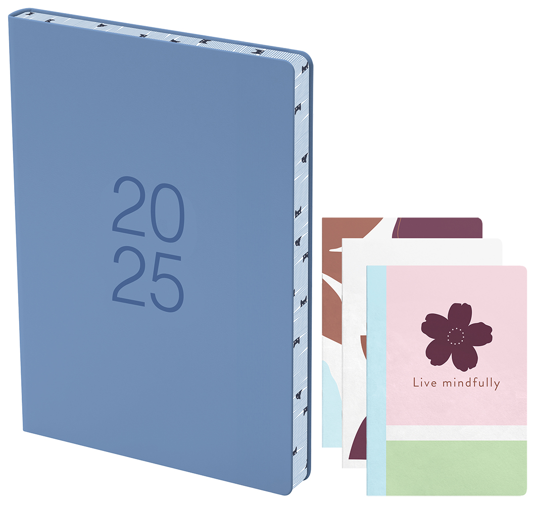Collins A51 Coloured Edge Diary A5 1 Day Per Page 2025 Blue | OfficeMax NZ