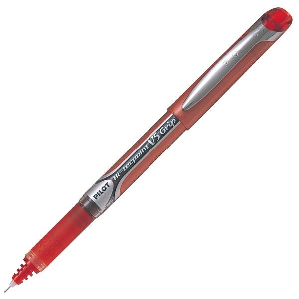 Roller Ball Pens - Pilot V5 Rollerball Pen, Extra Fine Tip, Red - 1018493