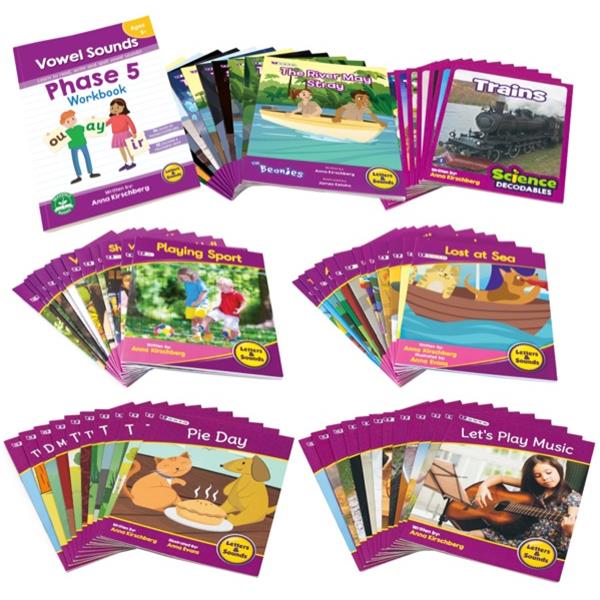 Junior Learning Letters & Sounds Phase 5 Single Kit, Set of 72 Books ...