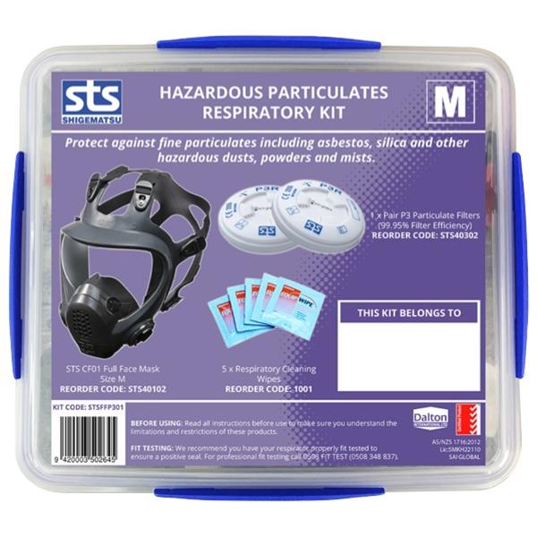Shigematsu Full Face Hazardous Particles Respiratory Kit Medium ...