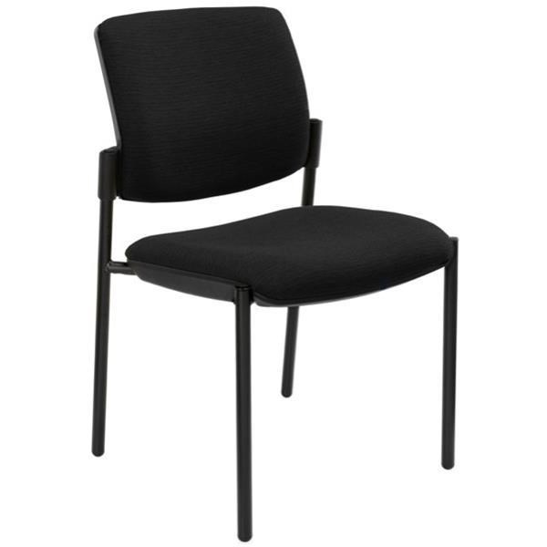 AOG Venice Linea Visitor Chair Black 4 Leg Black Frame | OfficeMax NZ