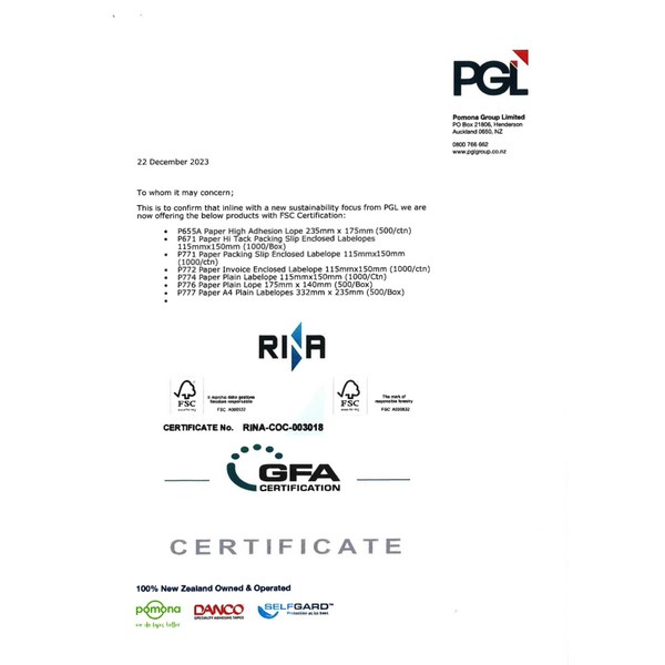 Eco Paper Plain Labelopes, Box of 1000 | OfficeMax NZ