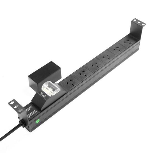 Dynamix 1RU 6 Outlet Horizontal Power Rail (10A) 10 Amp | OfficeMax NZ