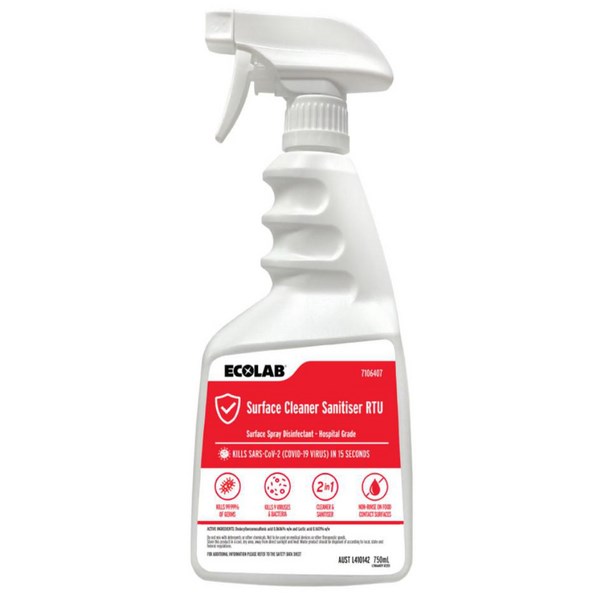 Ecolab Surface Cleaner Sanitiser RTU 750ml | OfficeMax NZ