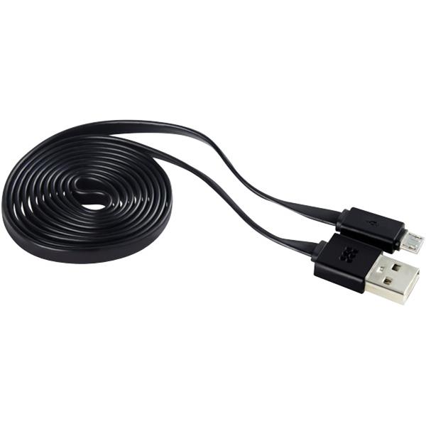 Promate LinkMate-U2F Micro-USB to USB Flat Cable 1.2m Black | OfficeMax NZ