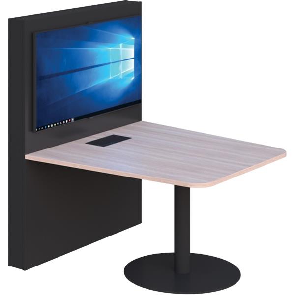 Accent Classic Media Hub 3 User 1200mm Refined Oak/Black | OfficeMax NZ
