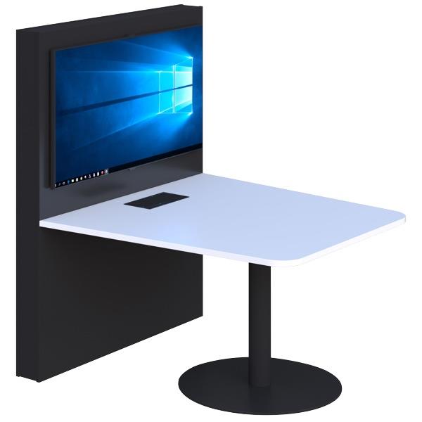 Accent Classic Media Hub 3 User 1200mm Snowdrift/Black | OfficeMax NZ