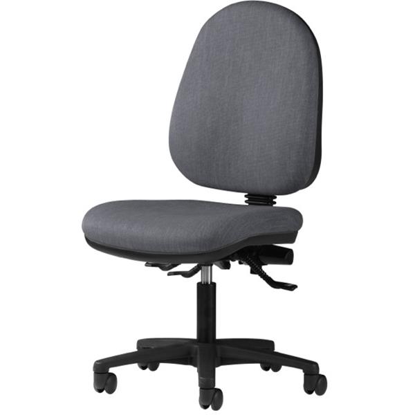 Logic High Back 2 Lever Chair Keylargo Fabric/Lead | OfficeMax NZ