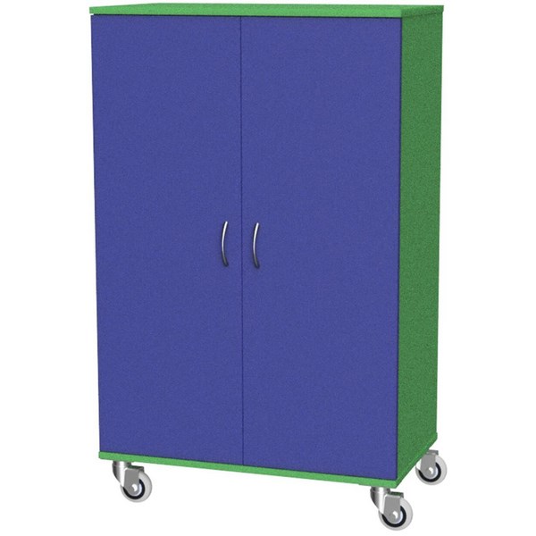 Zealand Mobile Locking Cupboard Green/Blue 800x450x1200mm | OfficeMax NZ