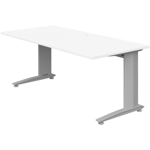 Energy Single User Desk Cable Port 1200mm Snowdrift/Silver | OfficeMax NZ