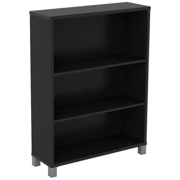 Cubit Bookcase 2 Shelves 1200mm Black | OfficeMax NZ