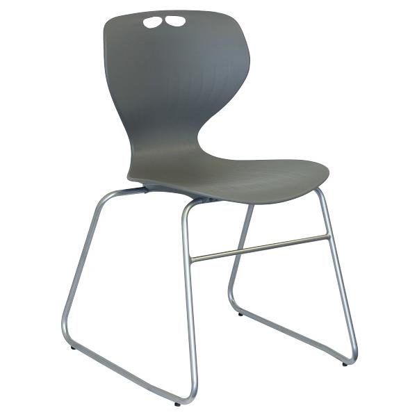 Mata Visitor Chair Sled Base Grey | OfficeMax NZ