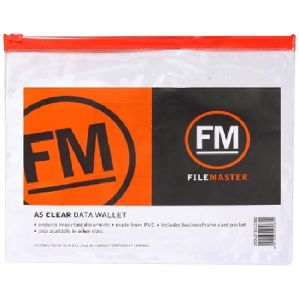 FM PVC Data Wallet A5 Clear | OfficeMax NZ