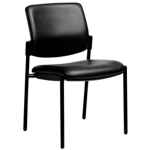 AOG Venice Linea Visitor Chair Black 4 Leg Black Frame | OfficeMax NZ