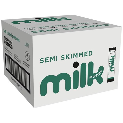 Lakeland Dairies UHT Long Life Semi-Skimmed Milk 10ml, Carton of 240 ...