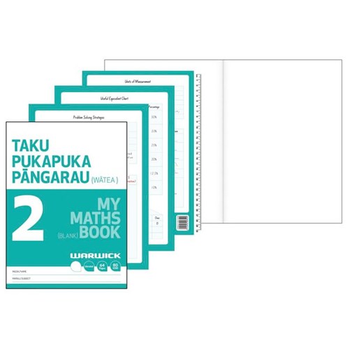 Warwick My Maths Book 2 Taku Pukapuka Pangarau Unruled 64 Pages ...