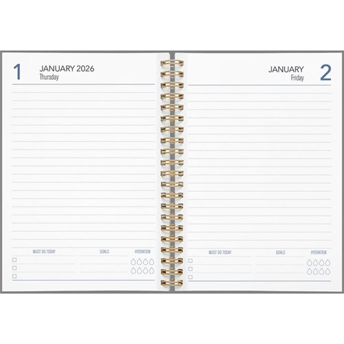 Collins A51 Diary A5 1 Day Per Page 2026 Enviro Assorted Colours ...