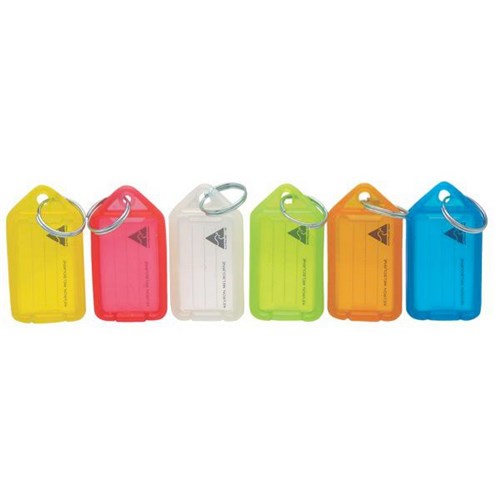 Kevron ID5 Security Key Ring Tag 56x30mm Assorted Colours, Pack of 50 ...