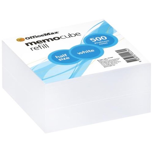 OfficeMax Memo Cube Refill 97x97mm Half Size White | OfficeMax NZ