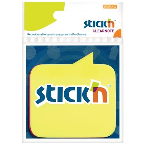 Stick'n Notes Semi-Transparent 76 x 76mm Lemon & Magenta, 60 Sheets ...