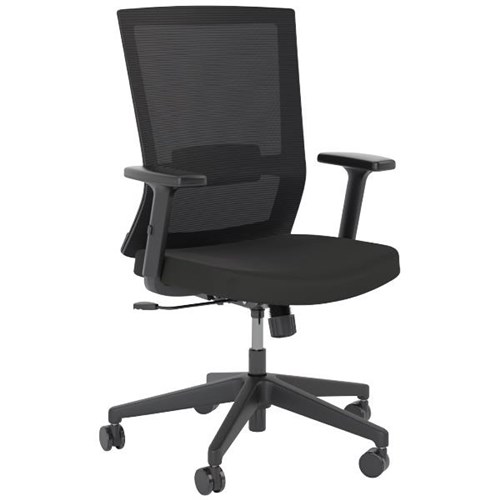 Tone Synchro Task Chair With Arms Mesh Back Black/Nylon Base | OfficeMax NZ