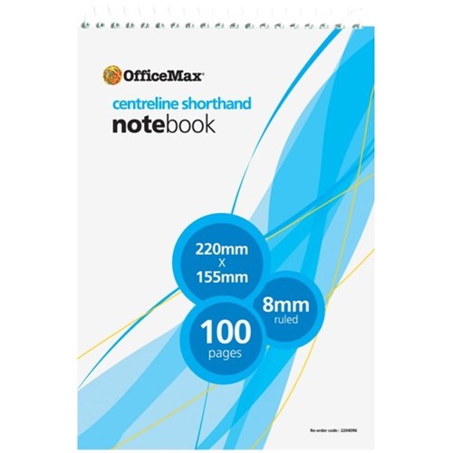OfficeMax Shorthand Centreline Notebook 100 Pages | OfficeMax NZ