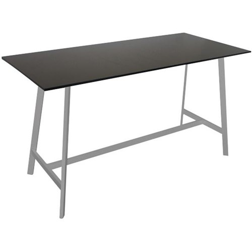 Converse Leaner Table 1800mm Black/Silver | OfficeMax NZ