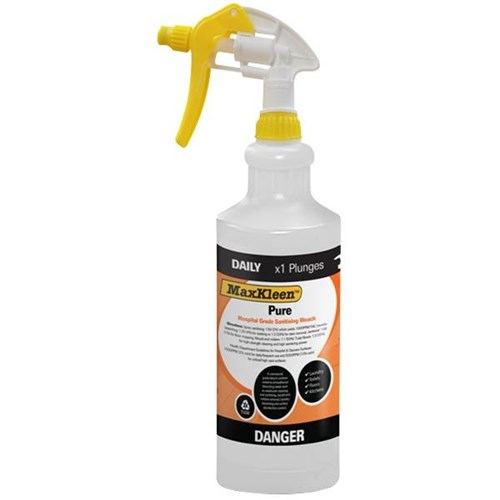 MaxKleen Pure Bleach Daily Use Empty Applicator Bottle 1L | OfficeMax NZ