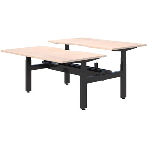 Summit II Plus Electric 2 Pod Height Adjustable Desk 1500mm Refined Oak ...