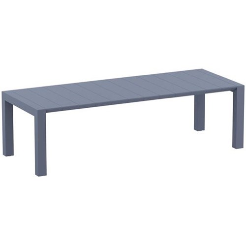 Vomo Polyprop Outdoor Table Large Charcoal | OfficeMax NZ