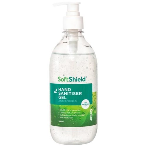 SoftShield Geller Hand Sanitiser Alcohol 500ml | OfficeMax NZ