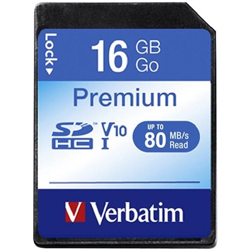 Verbatim SD Memory Card 16GB Class 10 | OfficeMax NZ