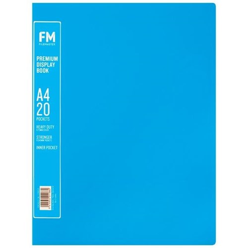 FM A4 Premium Display Book 20 Pocket Ice Blue | OfficeMax NZ