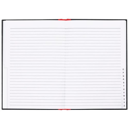Milford A5 Notebook Indexed Red & Black 100 Leaves | OfficeMax NZ