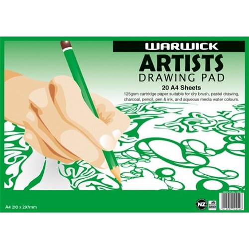 Warwick A4 125gsm Artists Drawing Pad 20 Leaves | OfficeMax NZ