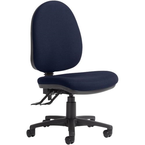 Logic Chair High Back 3 Levers Navy Fabric | OfficeMax NZ