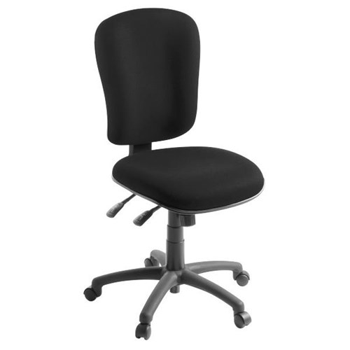 Acrobat Chair High Back 3 Levers Black Fabric | OfficeMax NZ